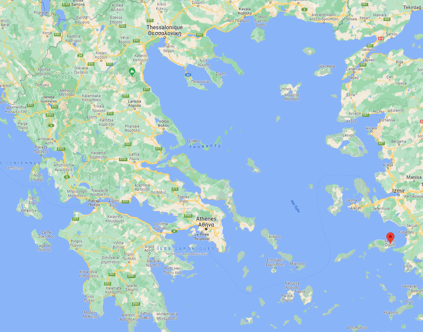Où se trouve l'île de Samos ? Carte du monde et de la Grèce 2022